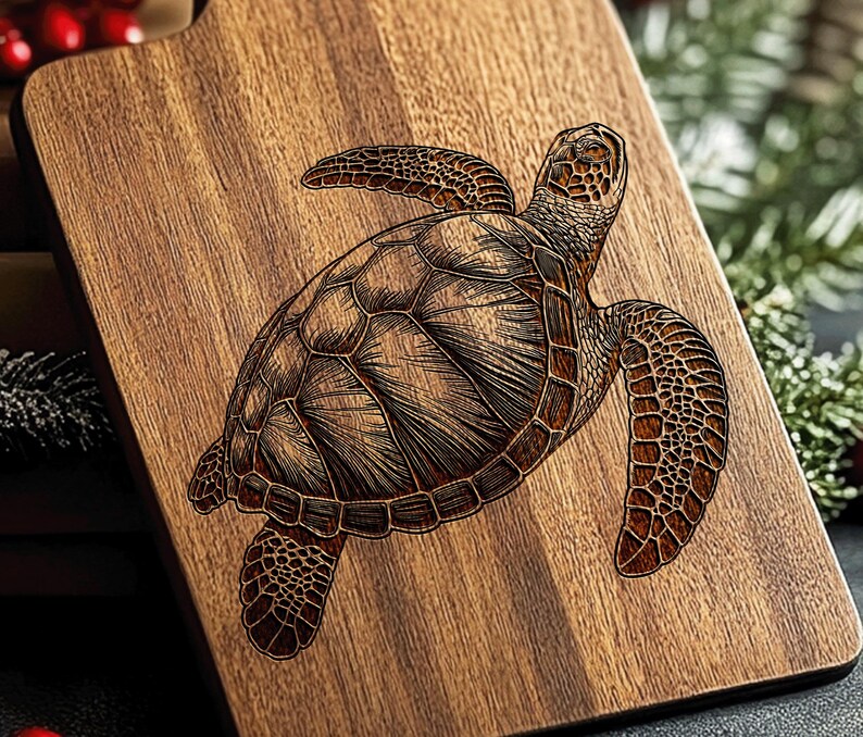 Sea Turtle Vector File - SVG AI DXF and More - Ocean Animal Svg - Sea ...