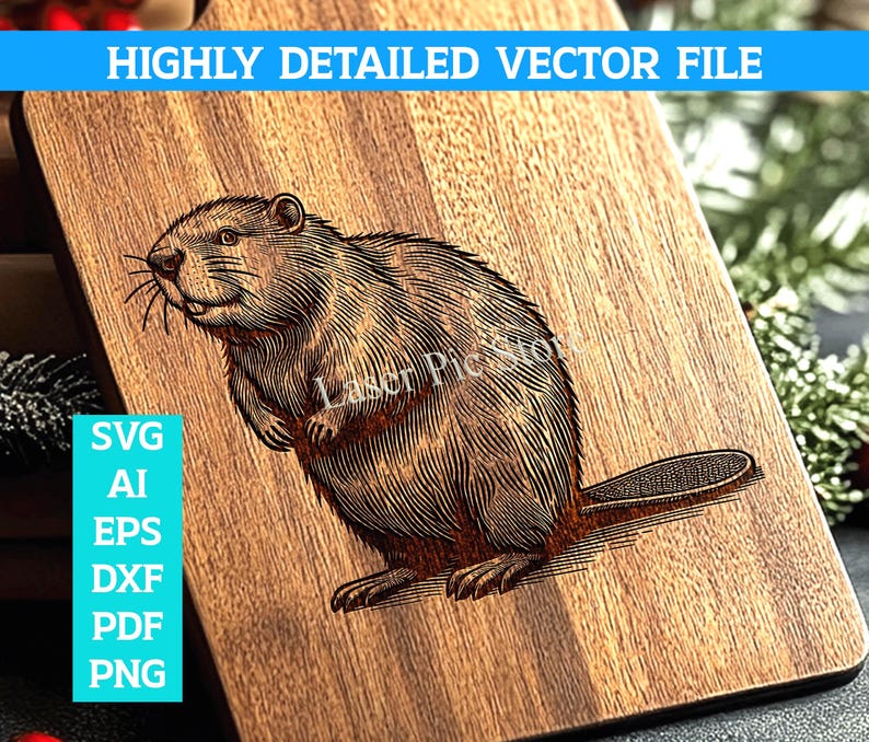 Beaver Vector File - SVG AI DXF - American Animal Svg - Beaver Laser ...
