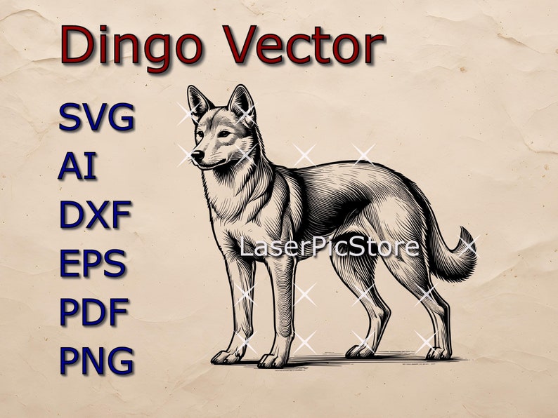 Dingo Vector File - SVG PNG DXF - Dingo Svg - Australian Animal Vector - Etsy