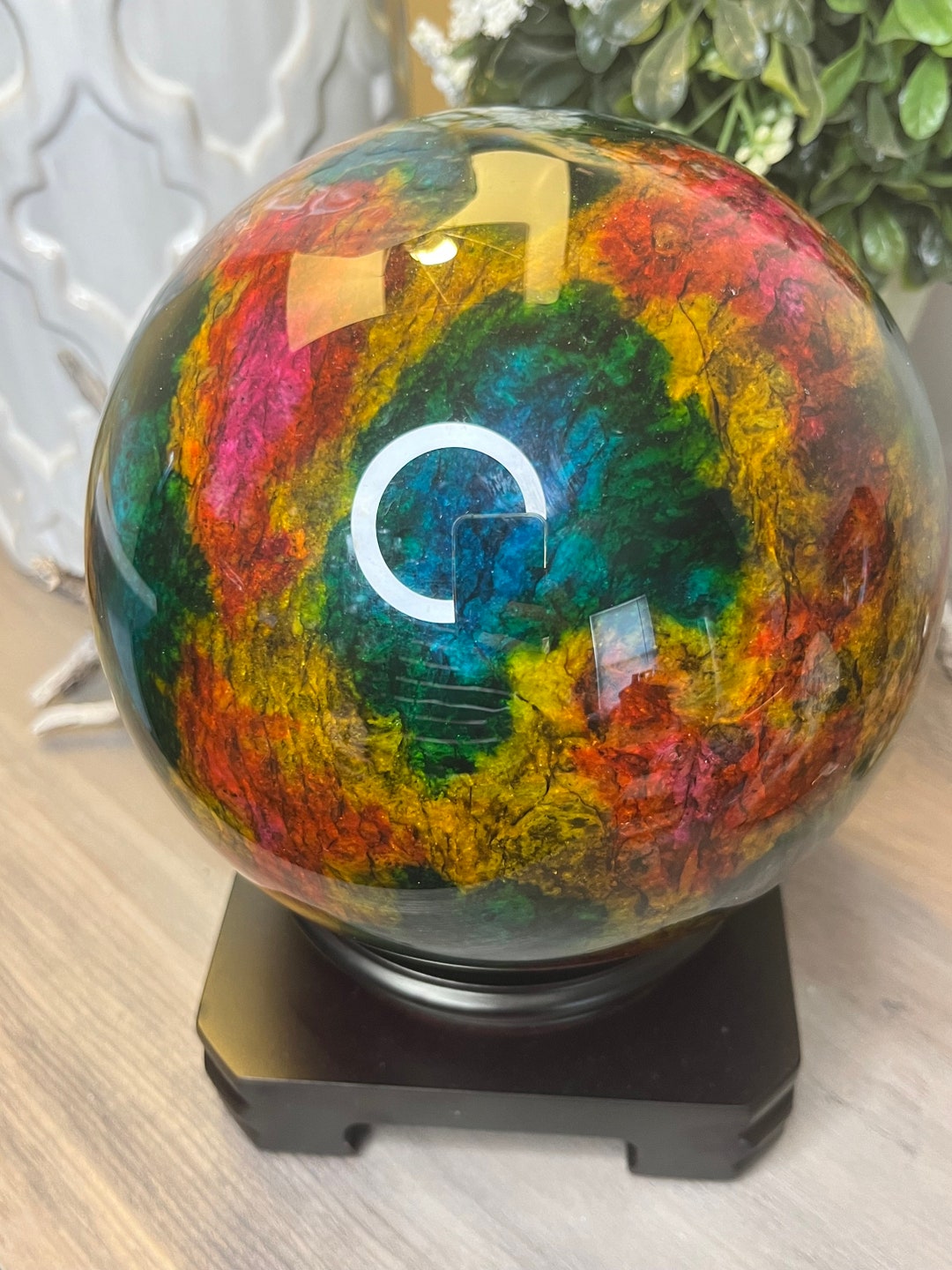 Taiwan Seven Color Jade Sphere - Etsy