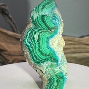Raw Malachite Freeform Tower: Vibrant Crystal Decor - Etsy