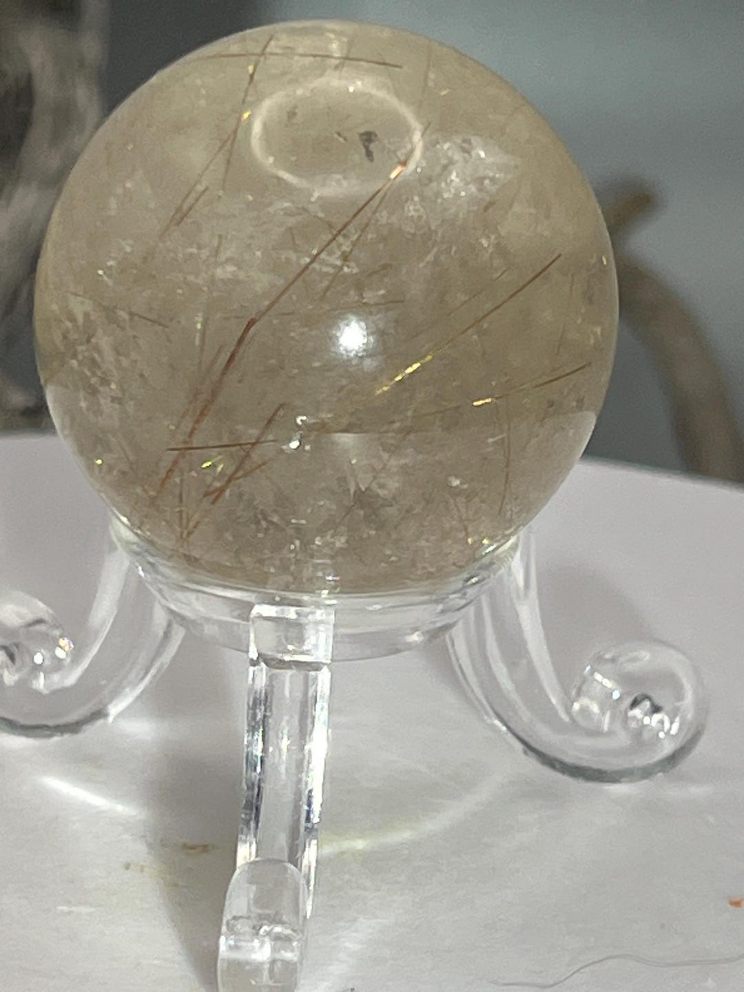 Golden Rutile Quartz Sphere - Etsy
