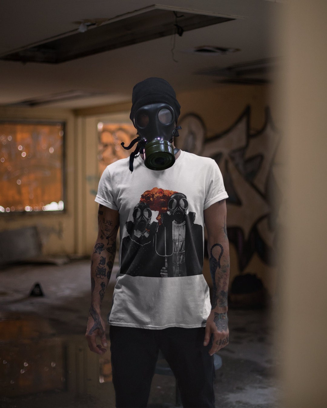 Vintage Art Parody Shirt | American Gothic Redesign | Dark Humor Tee ...
