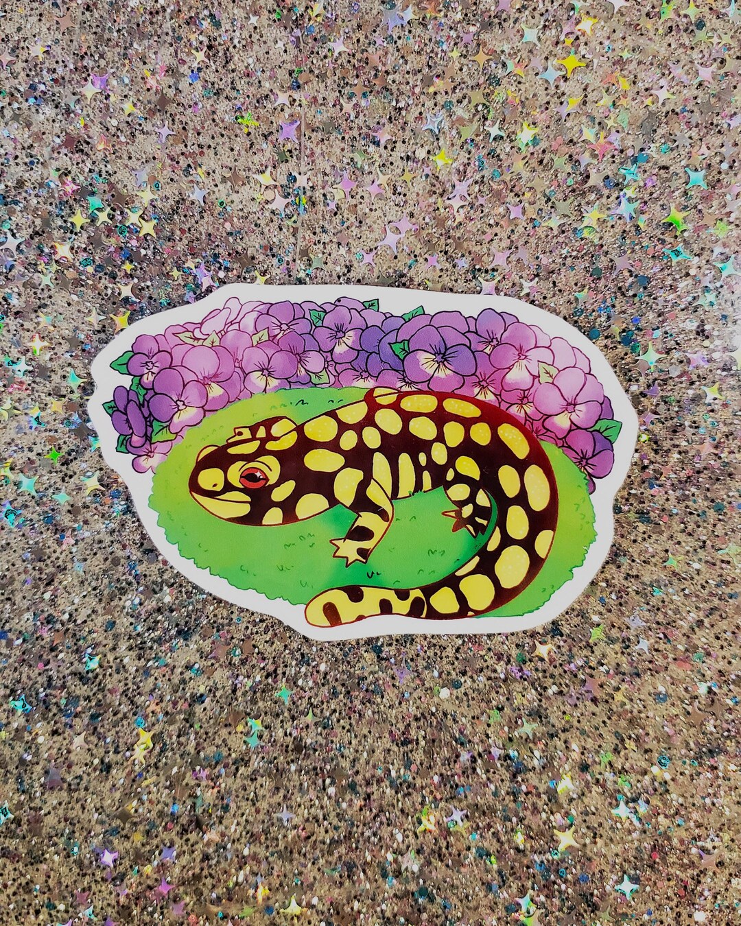 Tiger Salamander Sticker | Waterproof Vinyl Decal | Wildlife Art | 3.5 ...