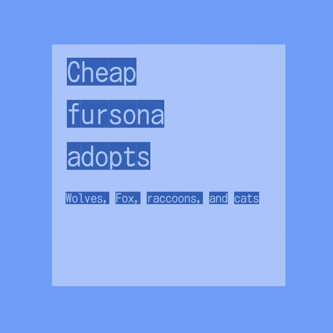 Wolves,cats, Raccoons, and Fox Fursona Adoptables (NO PHYSICAL ITEMS ...