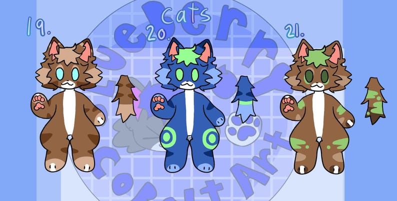 Wolves,cats, Raccoons, and Fox Fursona Adoptables (NO PHYSICAL ITEMS ...