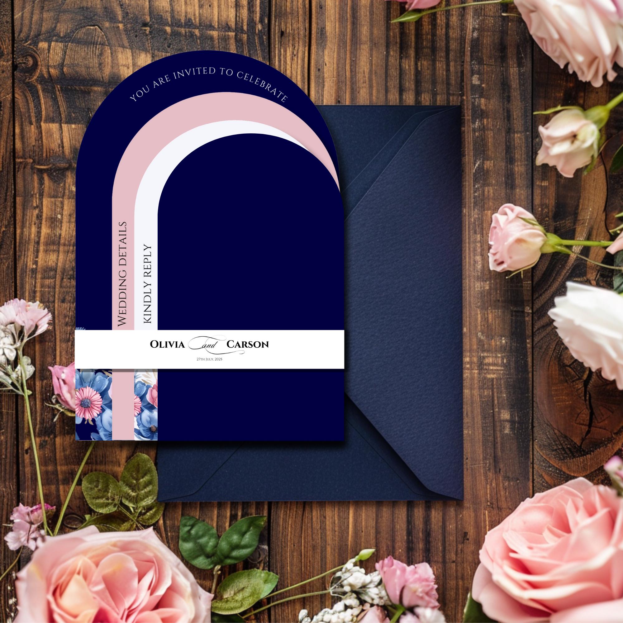 Luxury Wedding Invitation Suite, Wedding Invite Stack, Elegant Blush ...