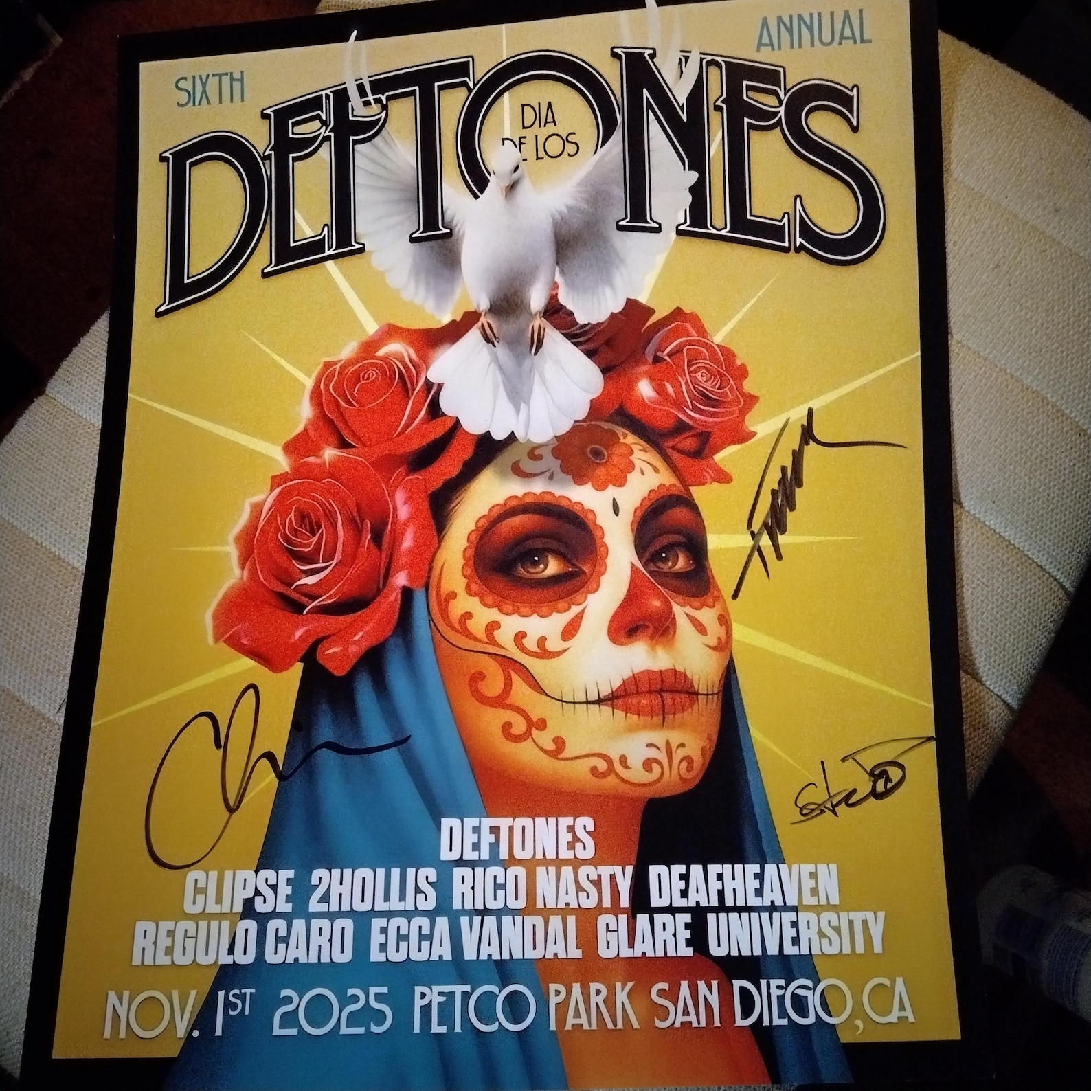 Autographed Deftones 2025 Dia De Los Deftones Festival Promo Poster - Etsy