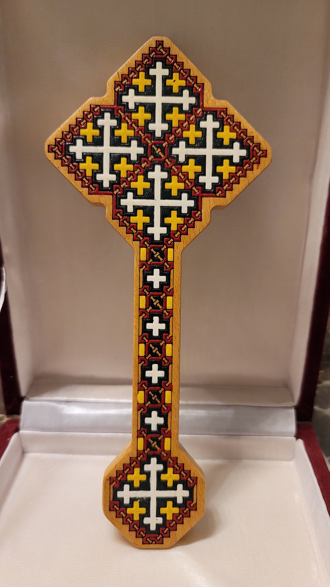 8.5in | Coptic Orthodox "iota COPTIC Art" Wooden Hand-made | Hand ...