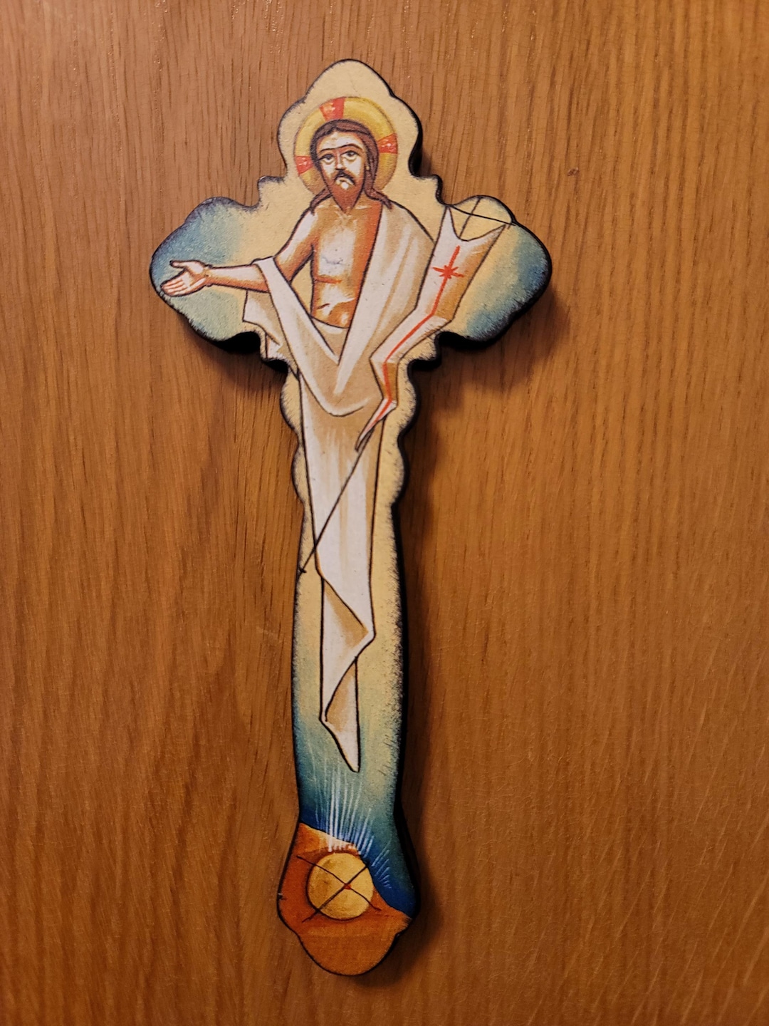 8.5in | Coptic Orthodox Wooden Hand-made Cross | With Crucifixion and ...