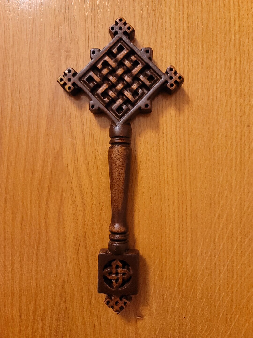 9.4in | Ethiopian Orthodox Wooden Hand Blessing Cross - Etsy