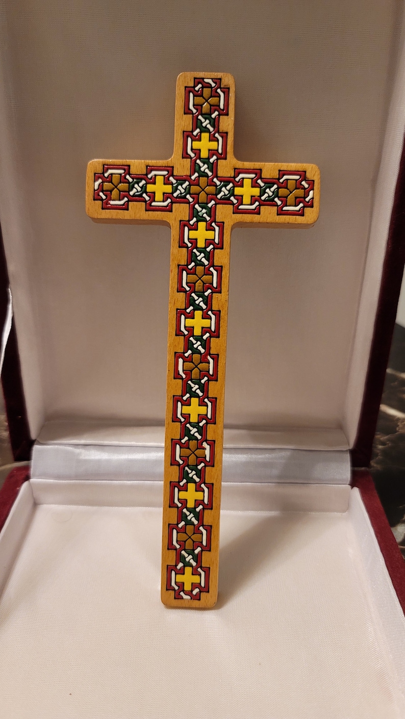 8in | Coptic Orthodox "iota COPTIC Art" Wooden Hand-made | Hand Painted ...