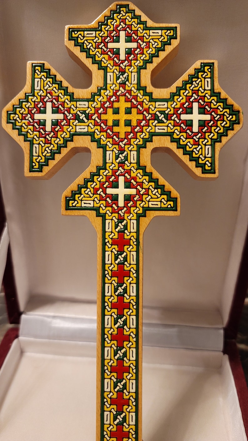 10in | Coptic Orthodox "iota COPTIC Art" Wooden Hand-made | Hand ...