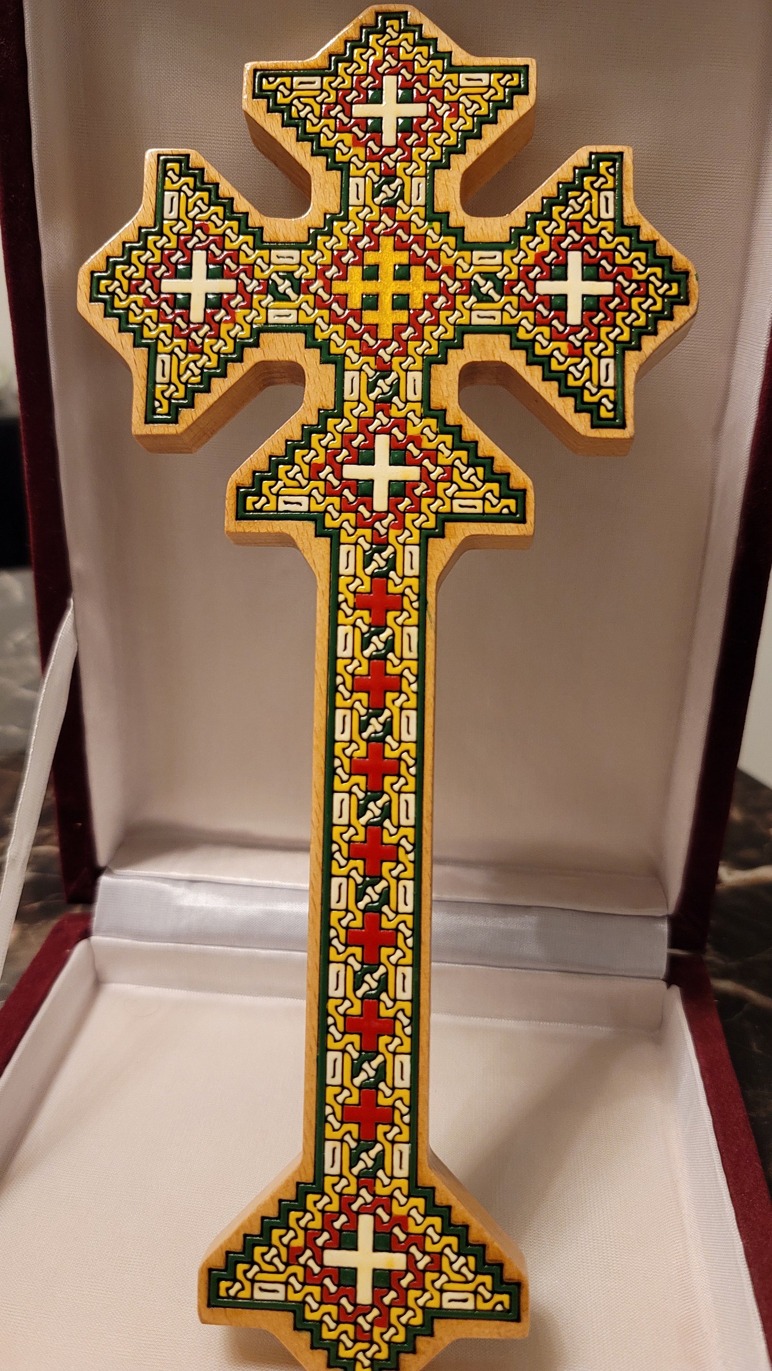 10in | Coptic Orthodox "iota COPTIC Art" Wooden Hand-made | Hand ...