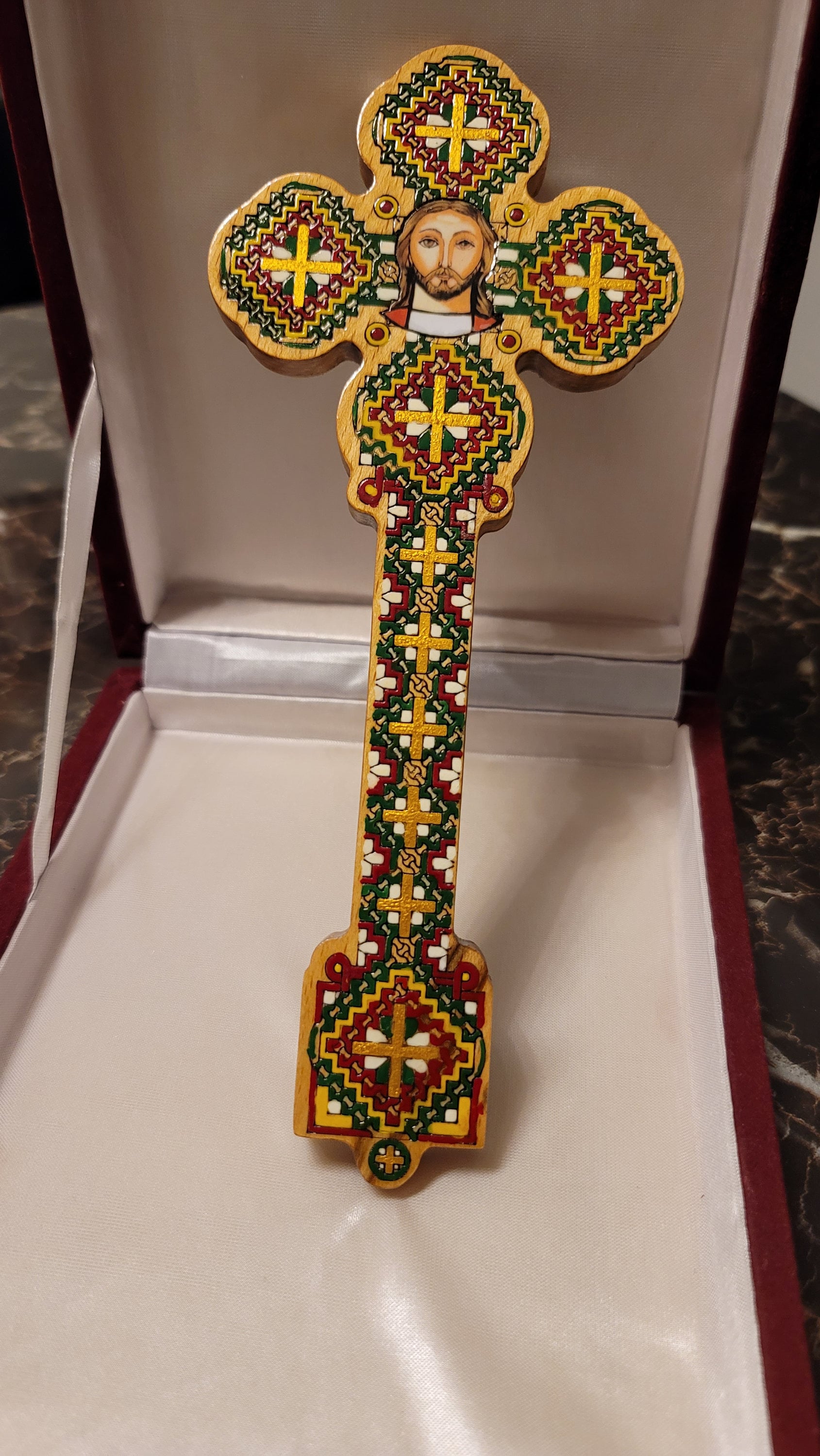 9in | Coptic Orthodox "iota COPTIC Art" Wooden Hand-made | Hand Painted ...