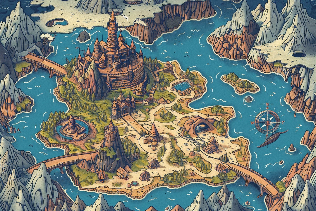 RPG Map 8 Dungeons and Dragons Fantasy Tabletop Role Playing Game RPG ...