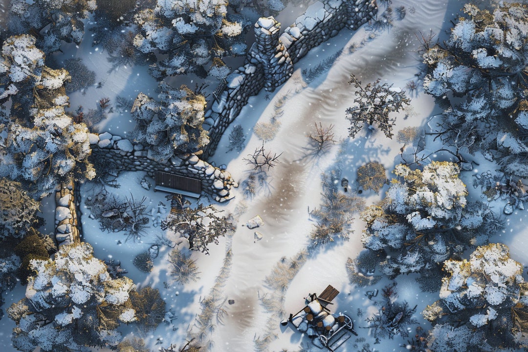 Wilderness Map 19 Snow Dungeons and Dragons Fantasy Tabletop Role ...
