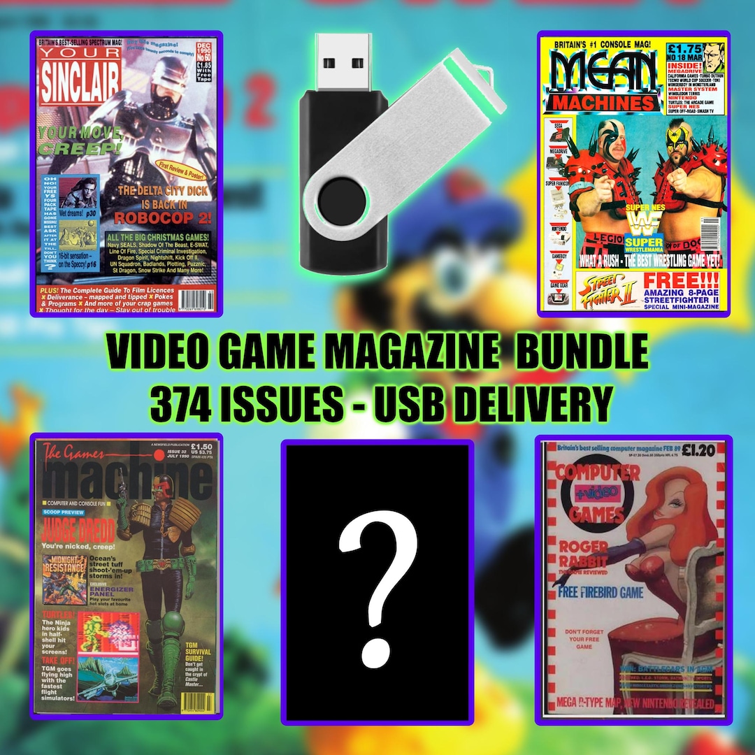 374 ISSUES Ultimate Video Game Magazine Bundle .pdf on USB - Etsy