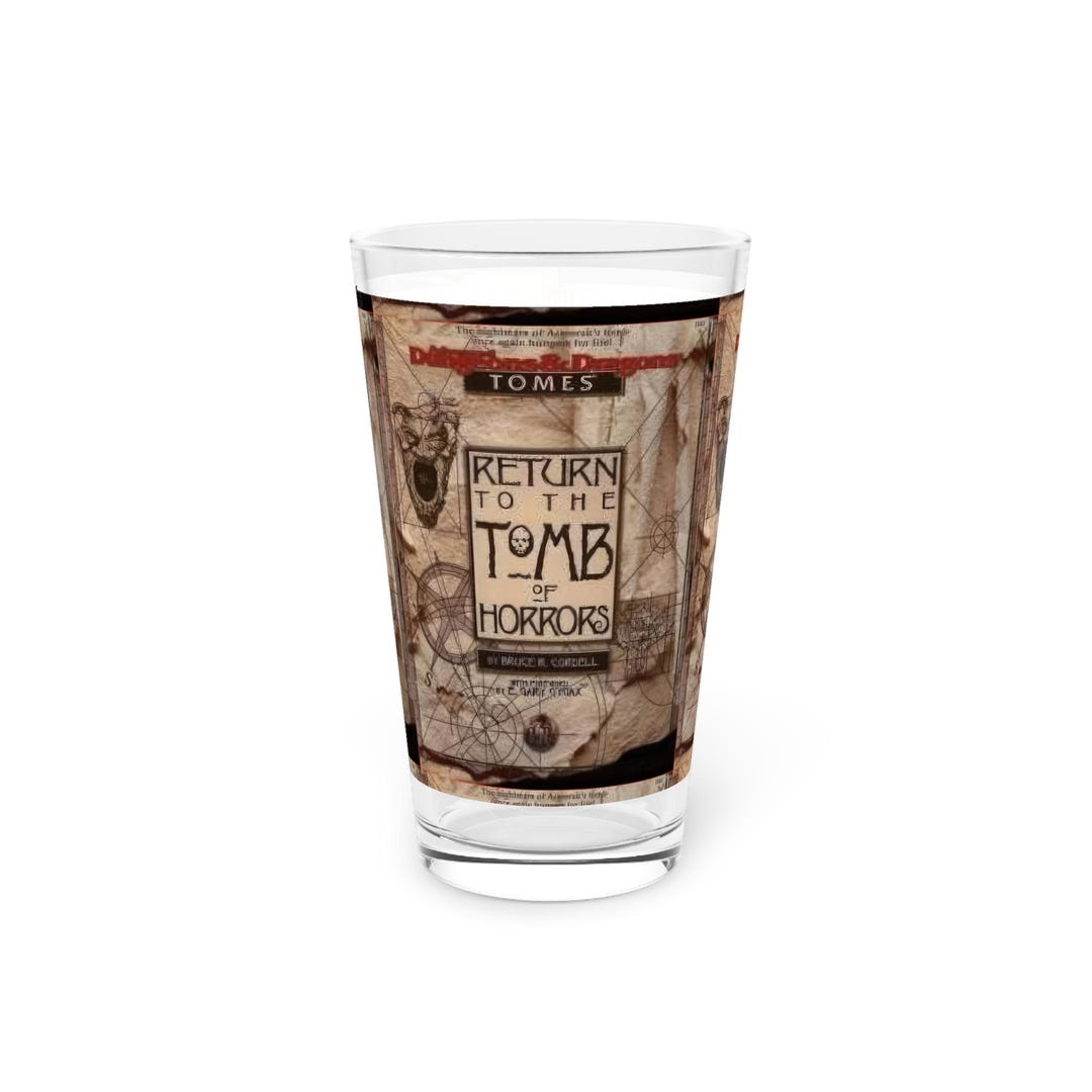 Return to the Tomb of Horrors Pint Glass Dungeons and Dragons Glassware ...