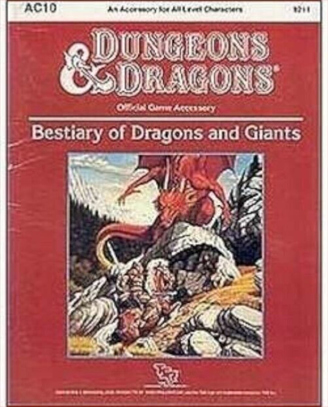 AC10 Bestiary of Dragons & Giants Dungeons and Dragons B/X Ed. (basic ...