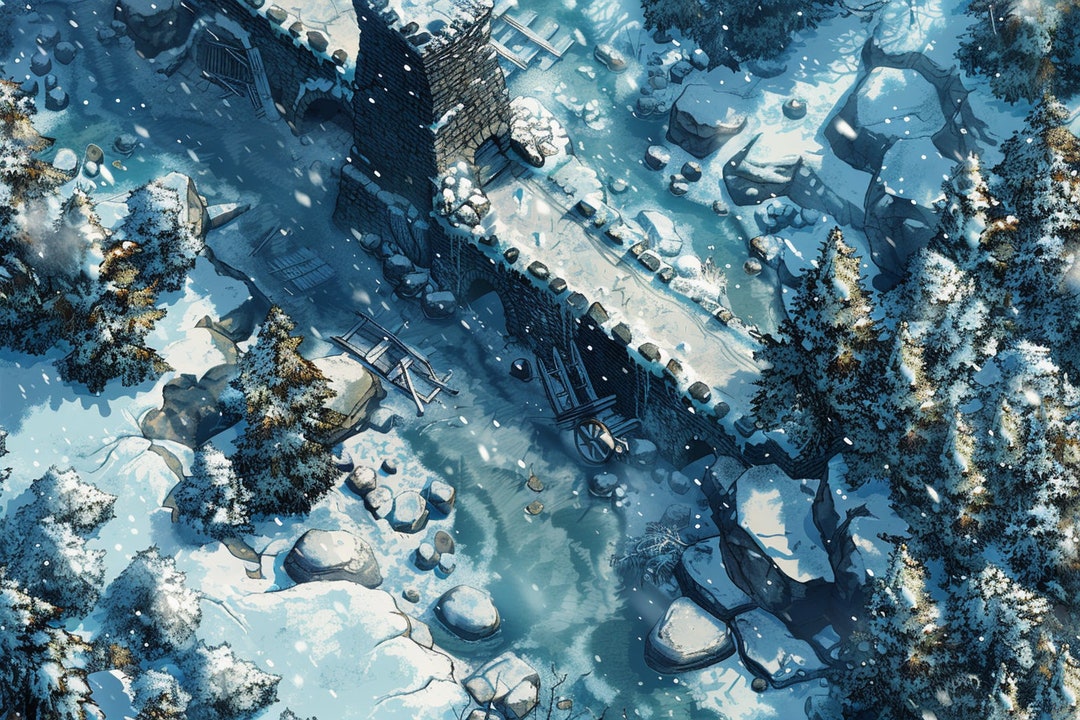 Wilderness Map 18 Snow Dungeons and Dragons Fantasy Tabletop Role ...