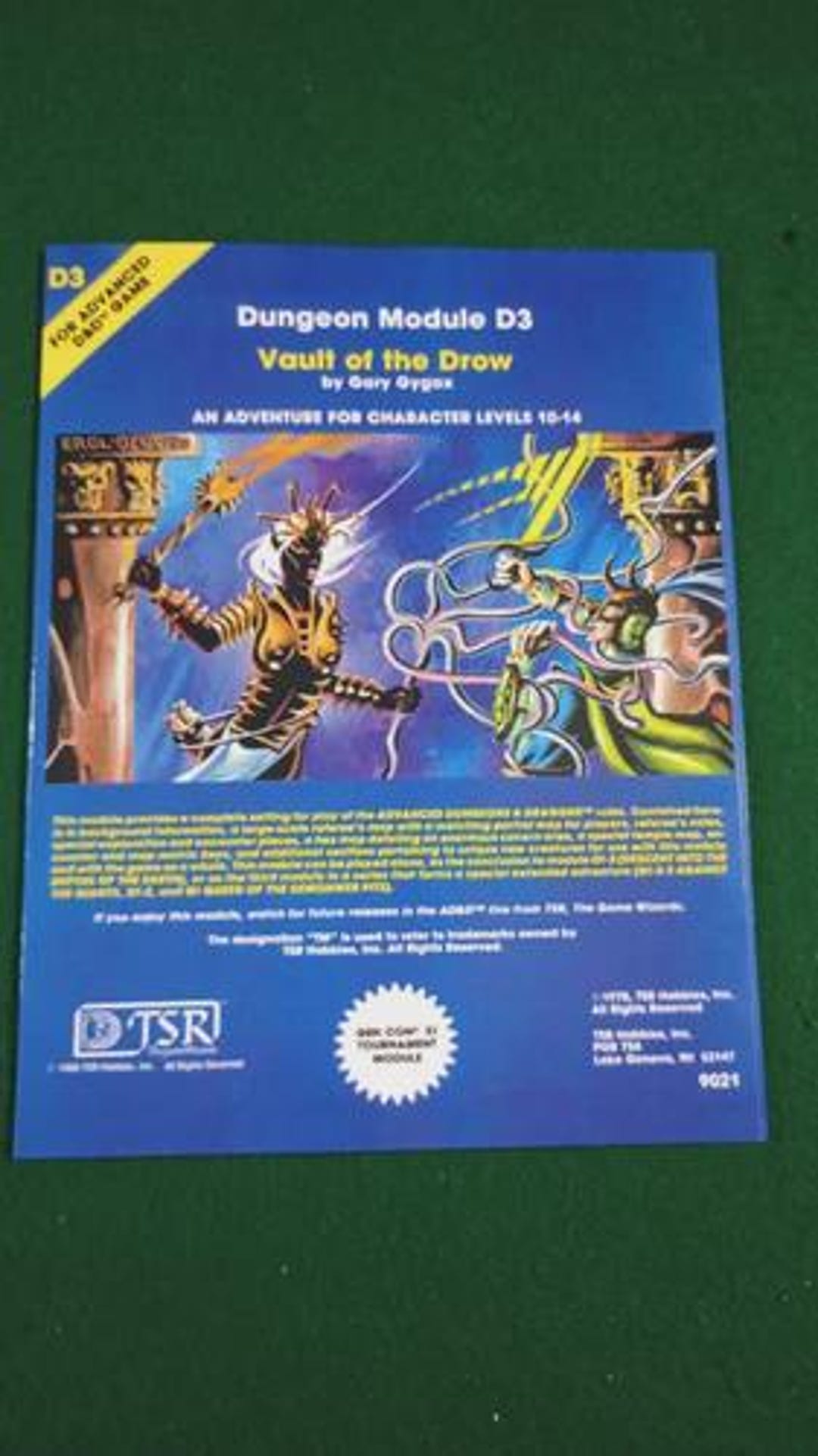 1e D3 Vault of the Drow Advanced Dungeons Dragons 1st AD&D - Etsy