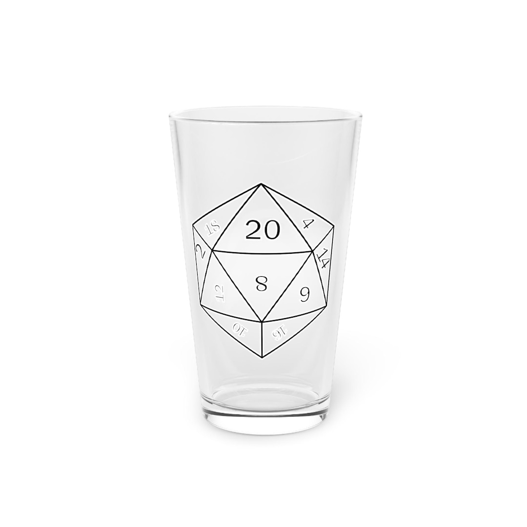 D20 Logo Pint Glass Dungeons and Dragons RPG Glassware - Etsy