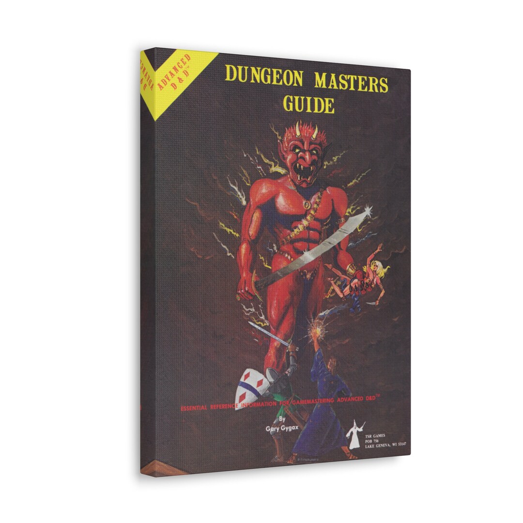 Dungeon Master's Guide 12 X 16 Canvas Print AD&D Dungeons and Dragons ...