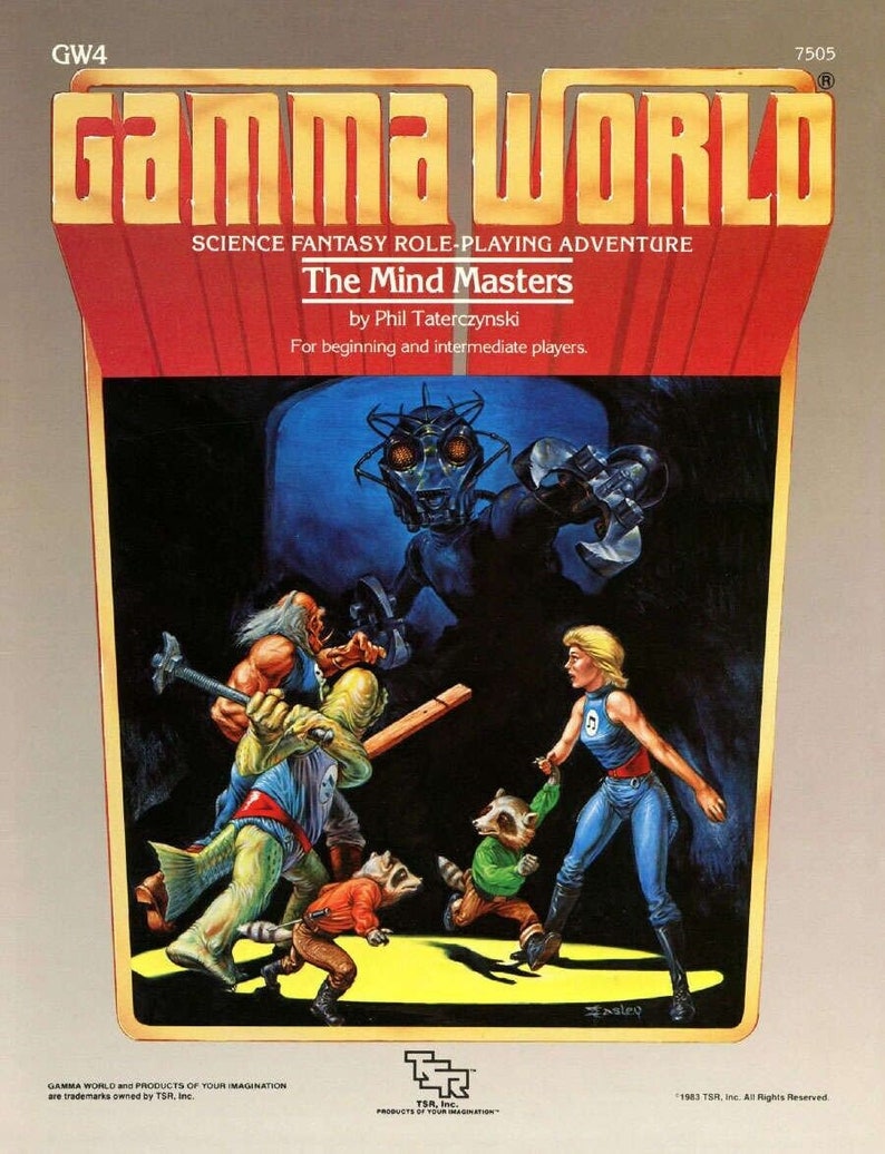 GW4: the Mind Masters Gamma World TSR RPG Science Fiction - Etsy