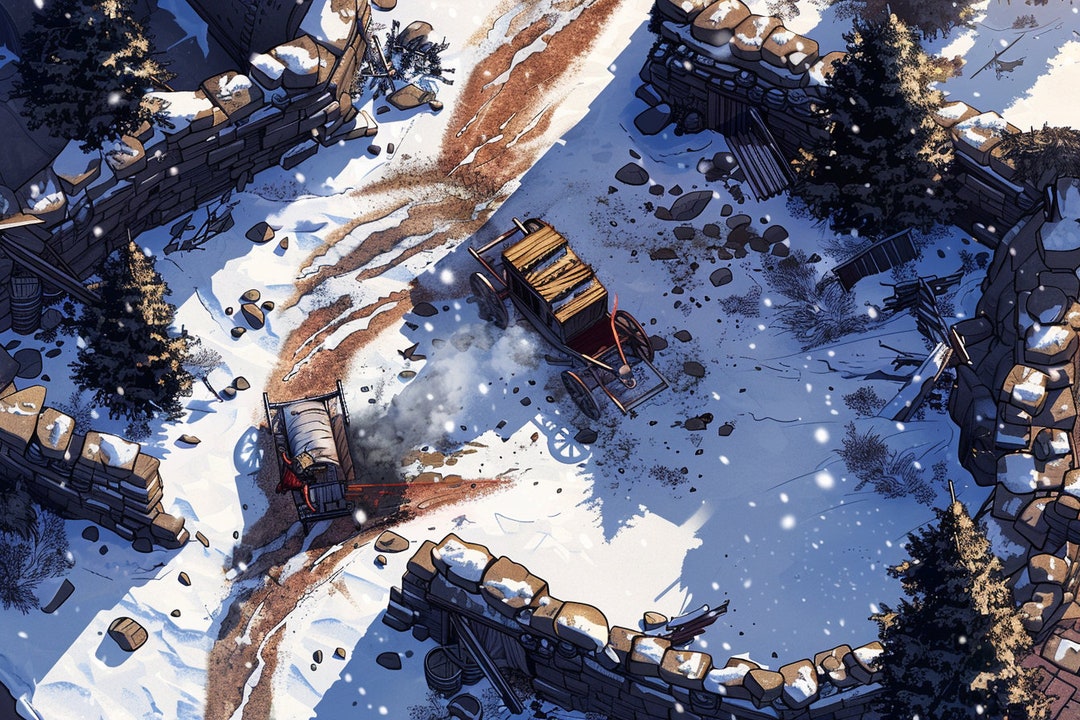 Wilderness Map 10 Snow Dungeons and Dragons Fantasy Tabletop Role ...
