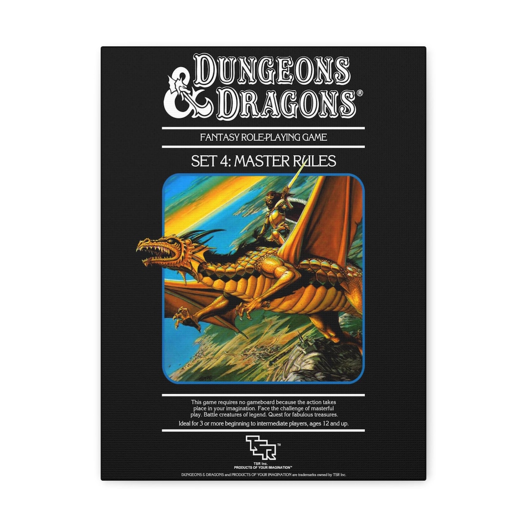 Master Set 12 X 16 Canvas Print AD&D Dungeons and Dragons BECMI - Etsy