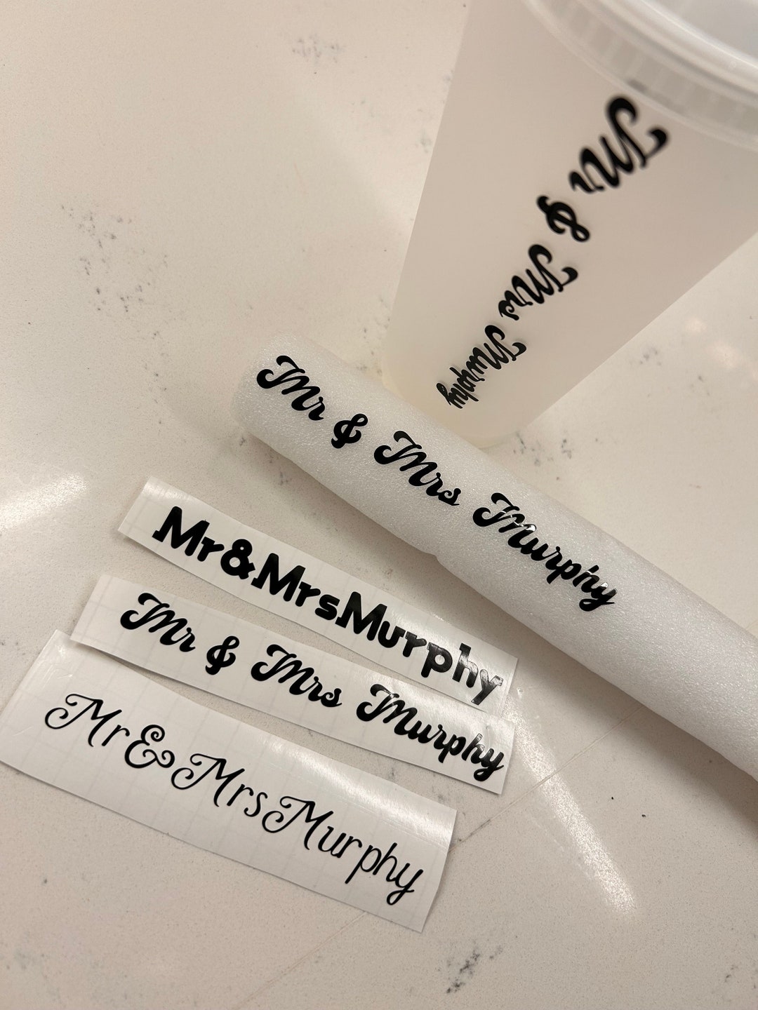 Glow Stick Vinyl Stickers / Wedding Label / Personalised Glow Stick ...