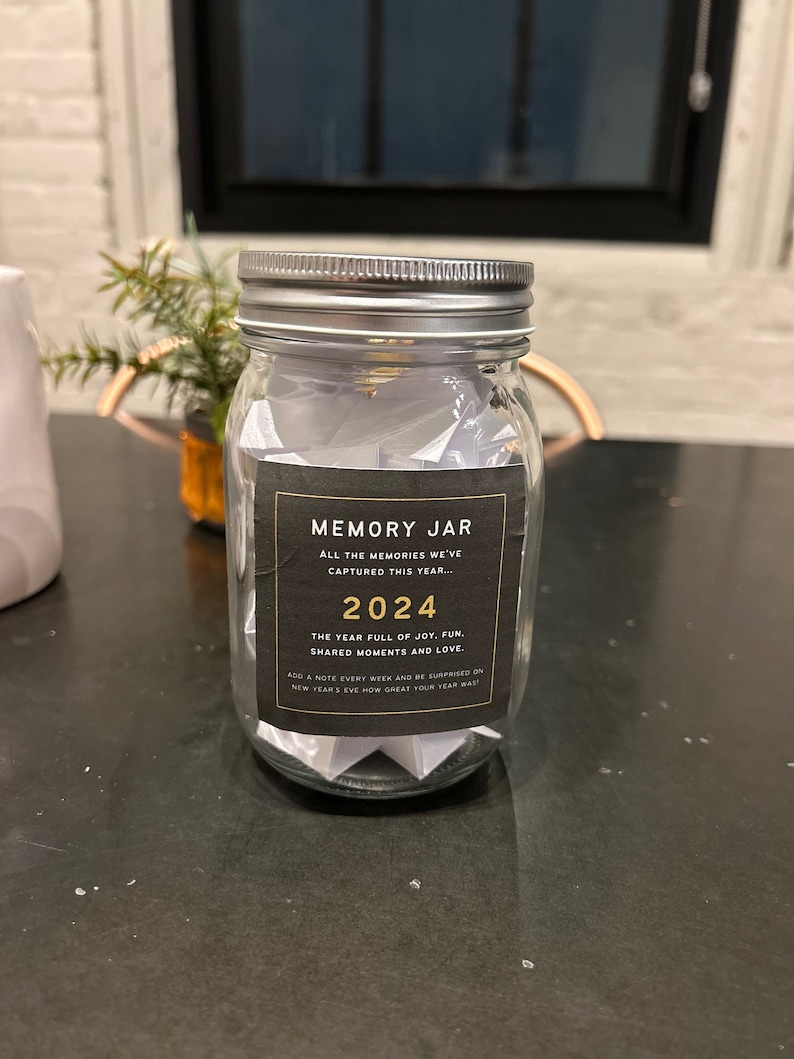 Memory Jar Notes for New Year's, 2024, Anniversary, Birthday, College ...