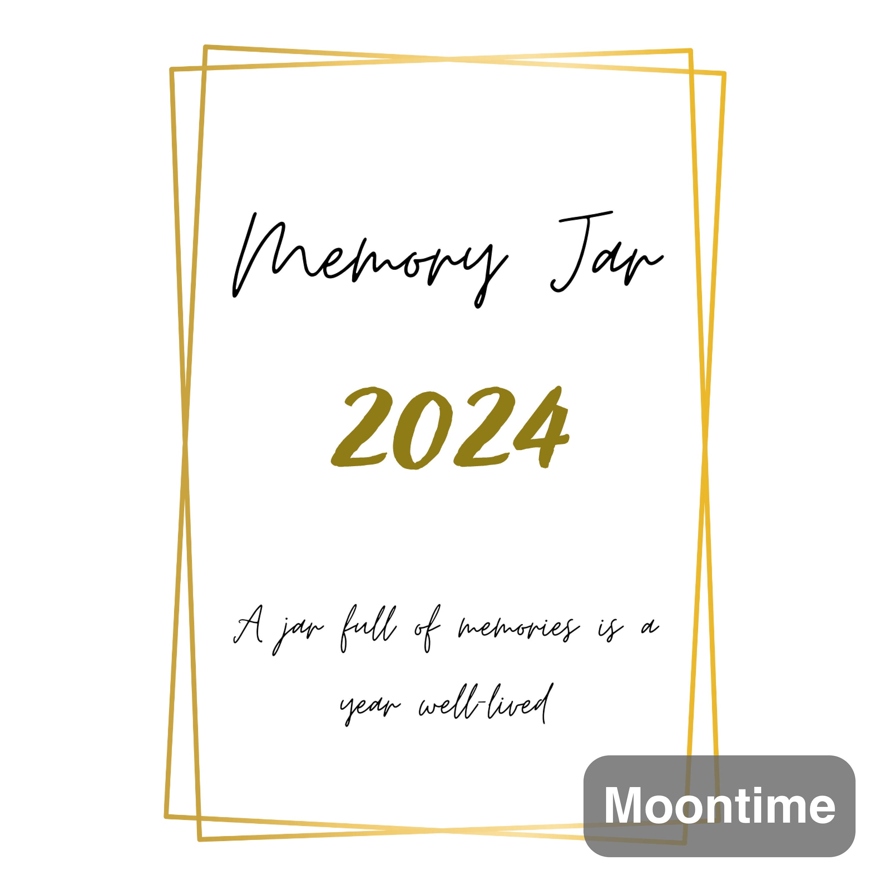 Memory Jar Notes for New Year's, 2024, Anniversary, Birthday, College ...