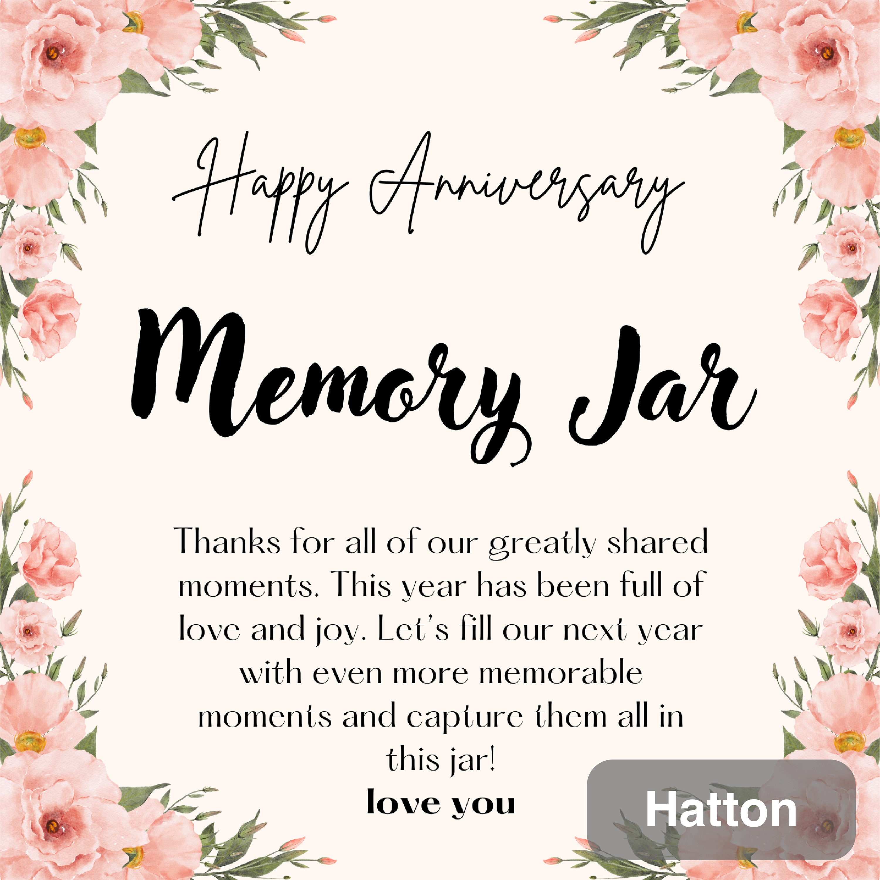Anniversary Memory Jar Notes, Celebrate Your Anniversary and Your ...