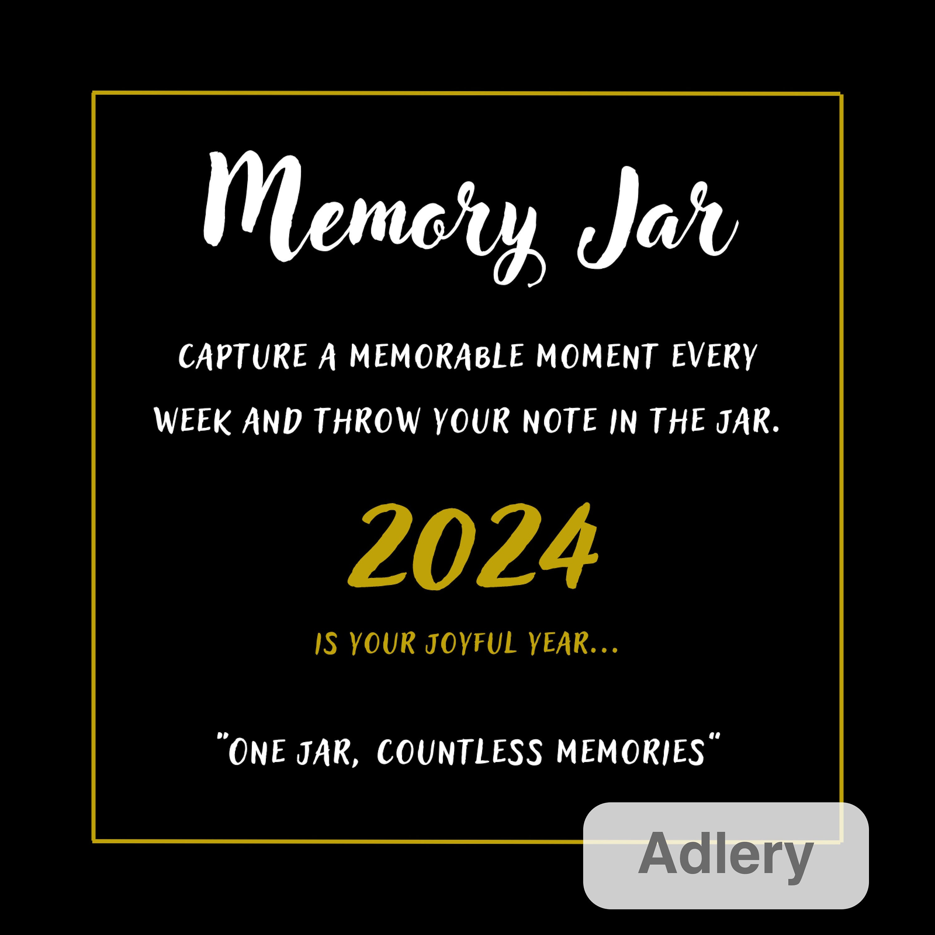 Memory Jar Notes for New Year's, 2024, Anniversary, Birthday, College ...