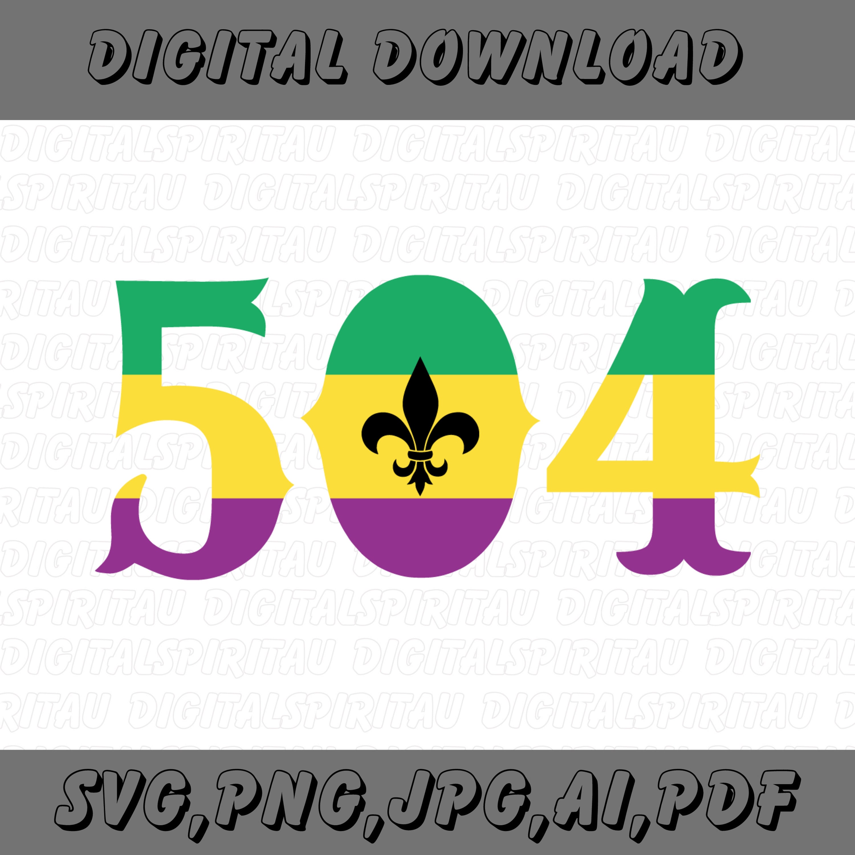 Mardi Gras Svg, 504 Svg, Fat Tuesday Svg, Fleur De Lis Svg, Mardi Gras ...