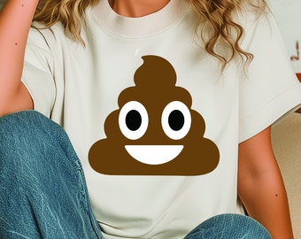 Poop Emoji Svg, Png, Dxf, Eps, Poop Face Svg, Poop Clipart, Funny Svg ...