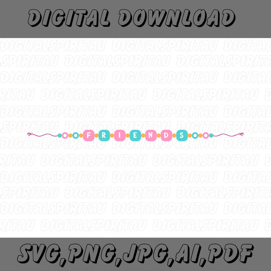 Friendship Bead Bracelet SVG, Alphabet Bead, Doodle Letters, Doodle ...