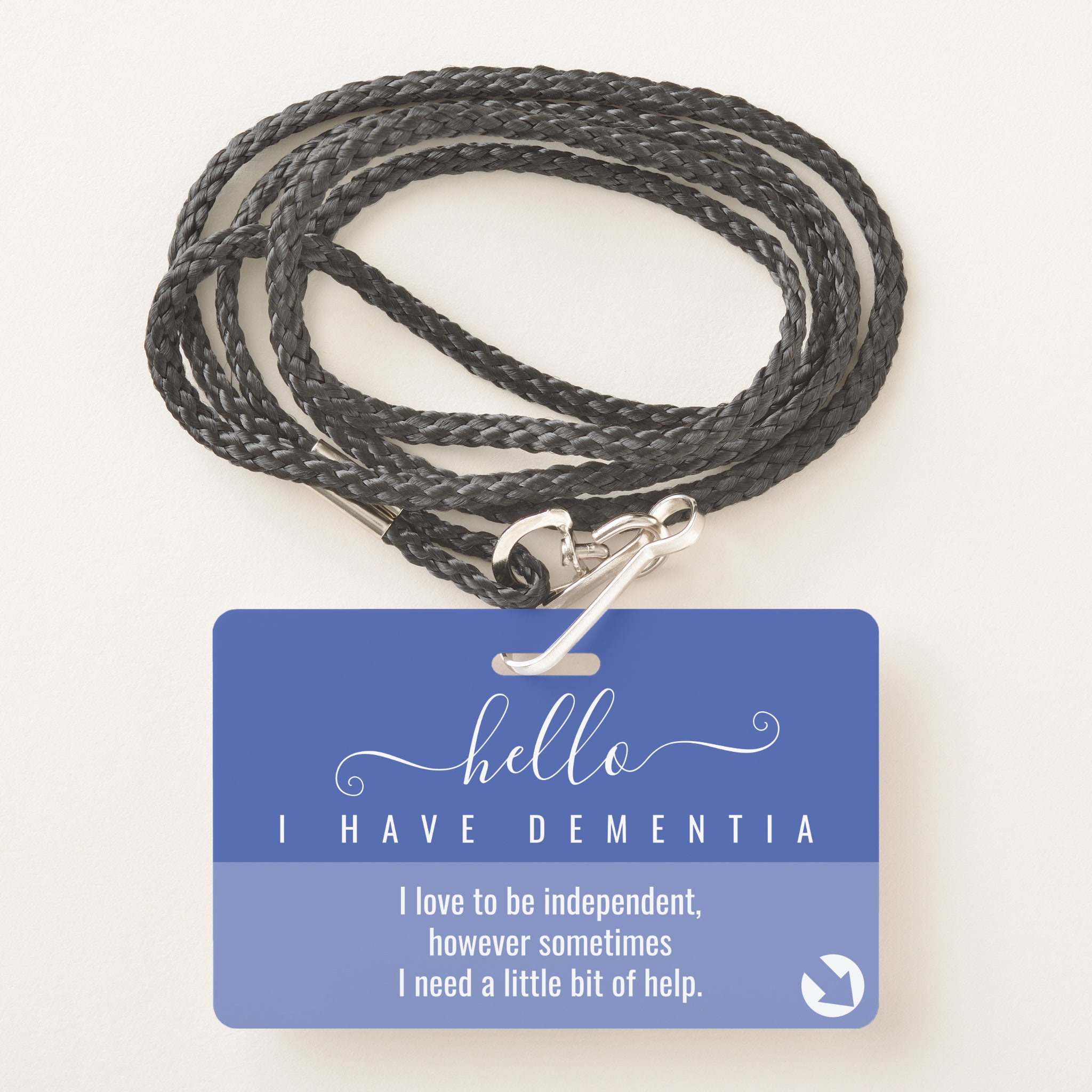 DEMENTIA / ALZHEIMER'S Emergency Contact Informational Lanyard Card ...