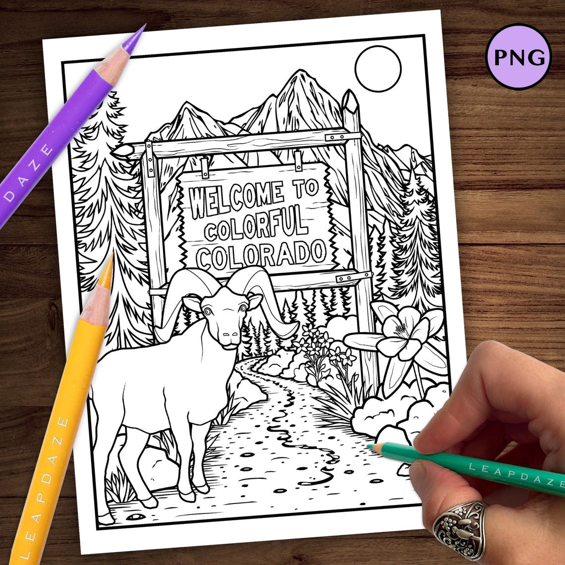 Welcome to Colorful Colorado Coloring Book Page, Moving, New Home ...