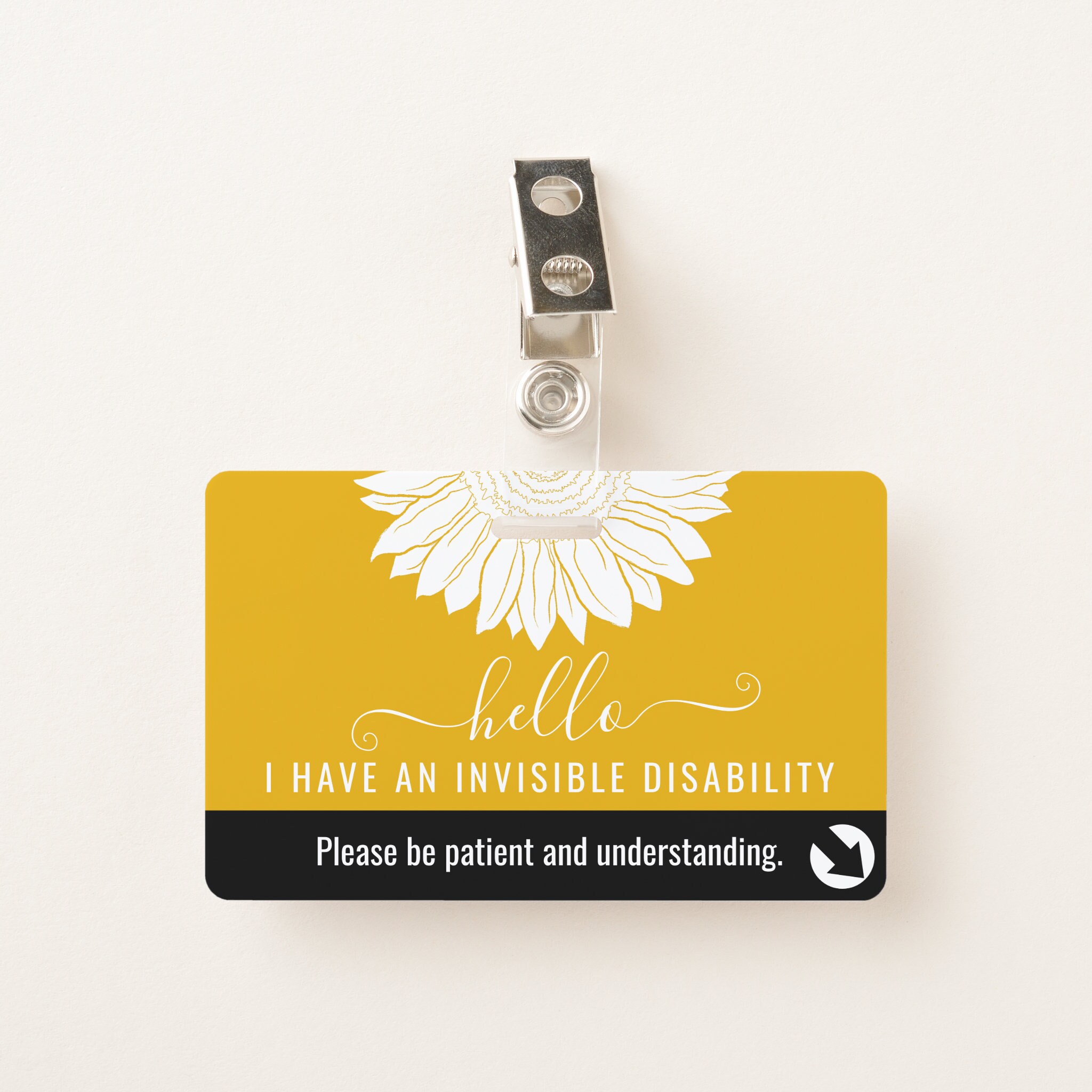 HIDDEN DISABILITY Awareness Emergency Contact Info Lanyard Card, Thank ...