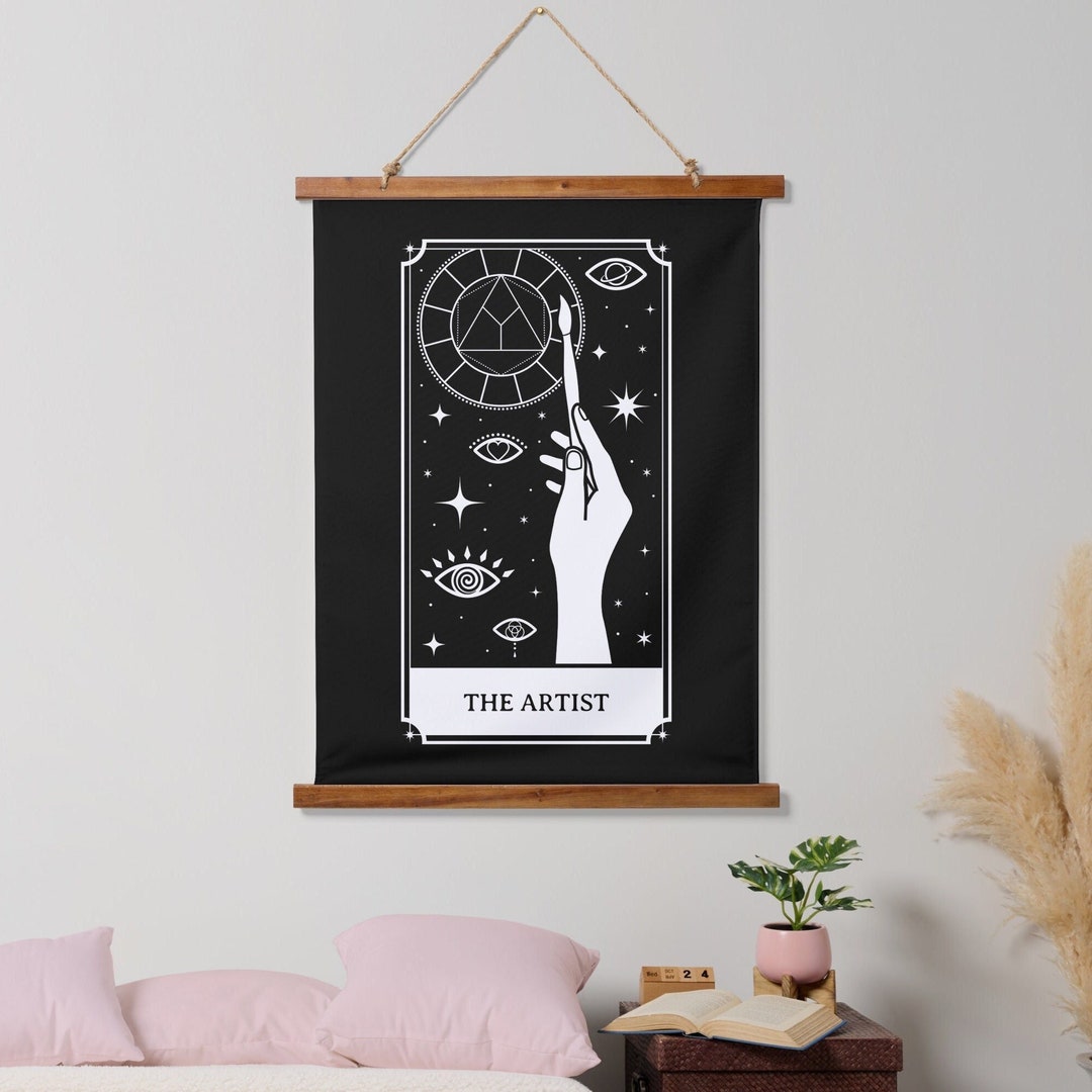 The ARTIST TAROT CARD Hanging Tapestry, Artist Customizable Text, Art ...