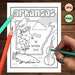 ARKANSAS Coloring Page With State Facts - Printable United States of ...