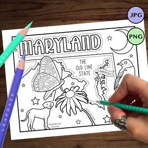 TENNESSEE Coloring Page With State Facts Printable United States of ...