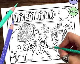 NEBRASKA Coloring Page With State Facts Printable United States of ...