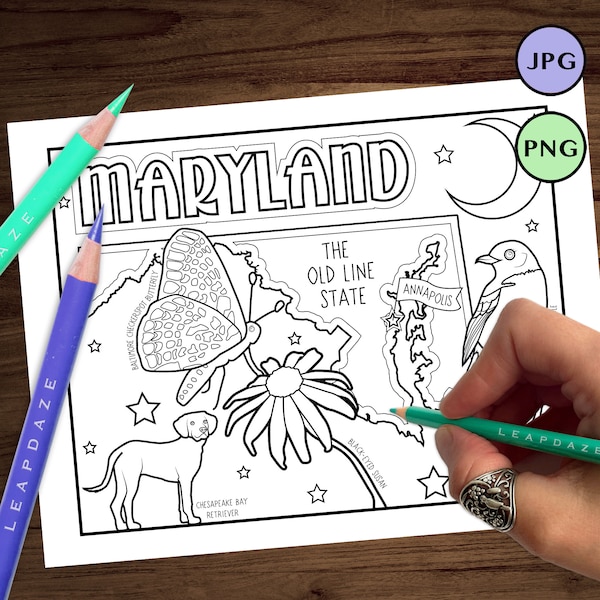 TENNESSEE Coloring Page With State Facts Printable United States of ...