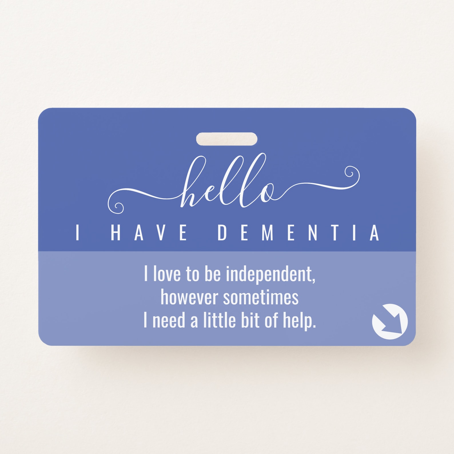 DEMENTIA / ALZHEIMER'S Emergency Contact Informational Lanyard Card ...