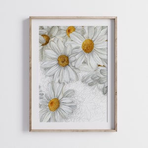 Daisy Art Scribble Portrait - Etsy