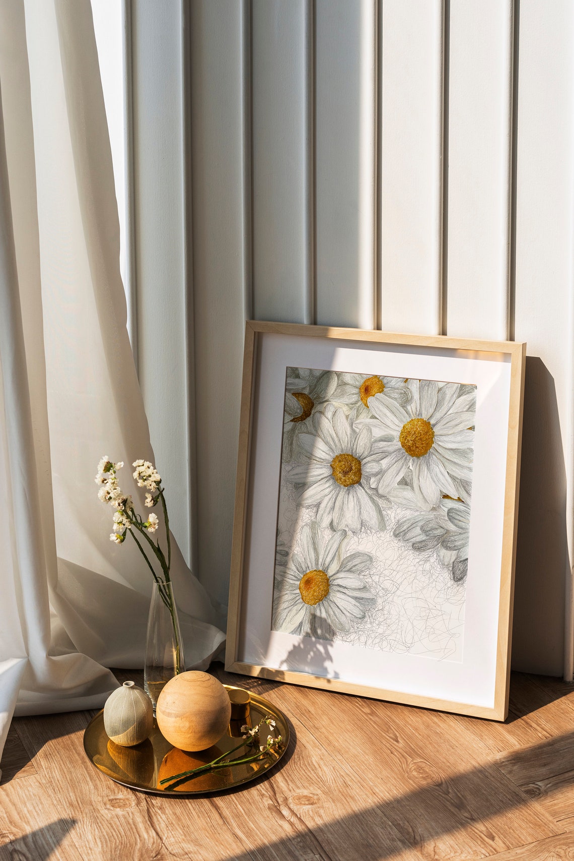 Daisy Art Scribble Portrait - Etsy
